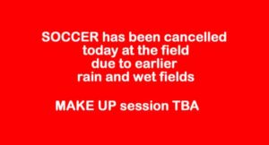 SOCCER cancelled at the field due to earlier rain | Panorama Hills ...